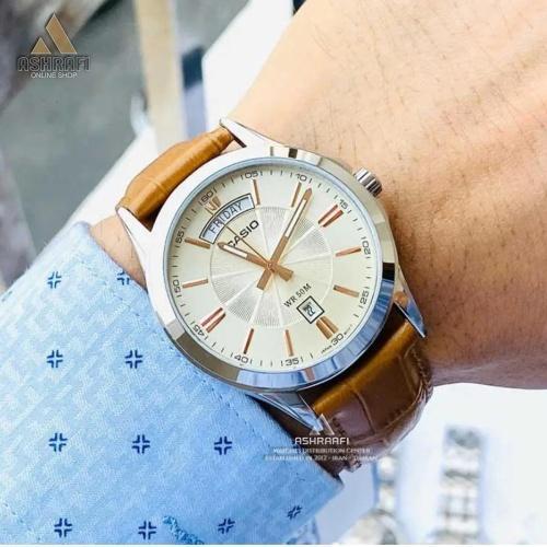 ساعت کاسیو اورجینال بند چرمی Casio MTP-1381L-9AV - اشرافی