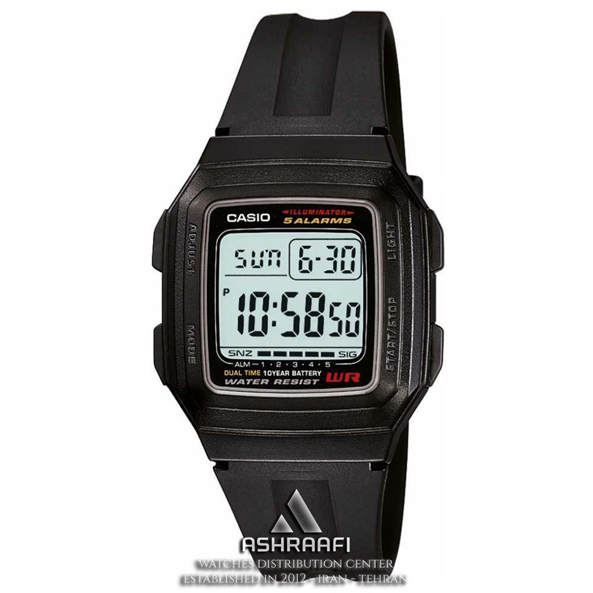 ساعت کاسیو دیجیتالی Casio F-201WA-1A - گالری اشرافی