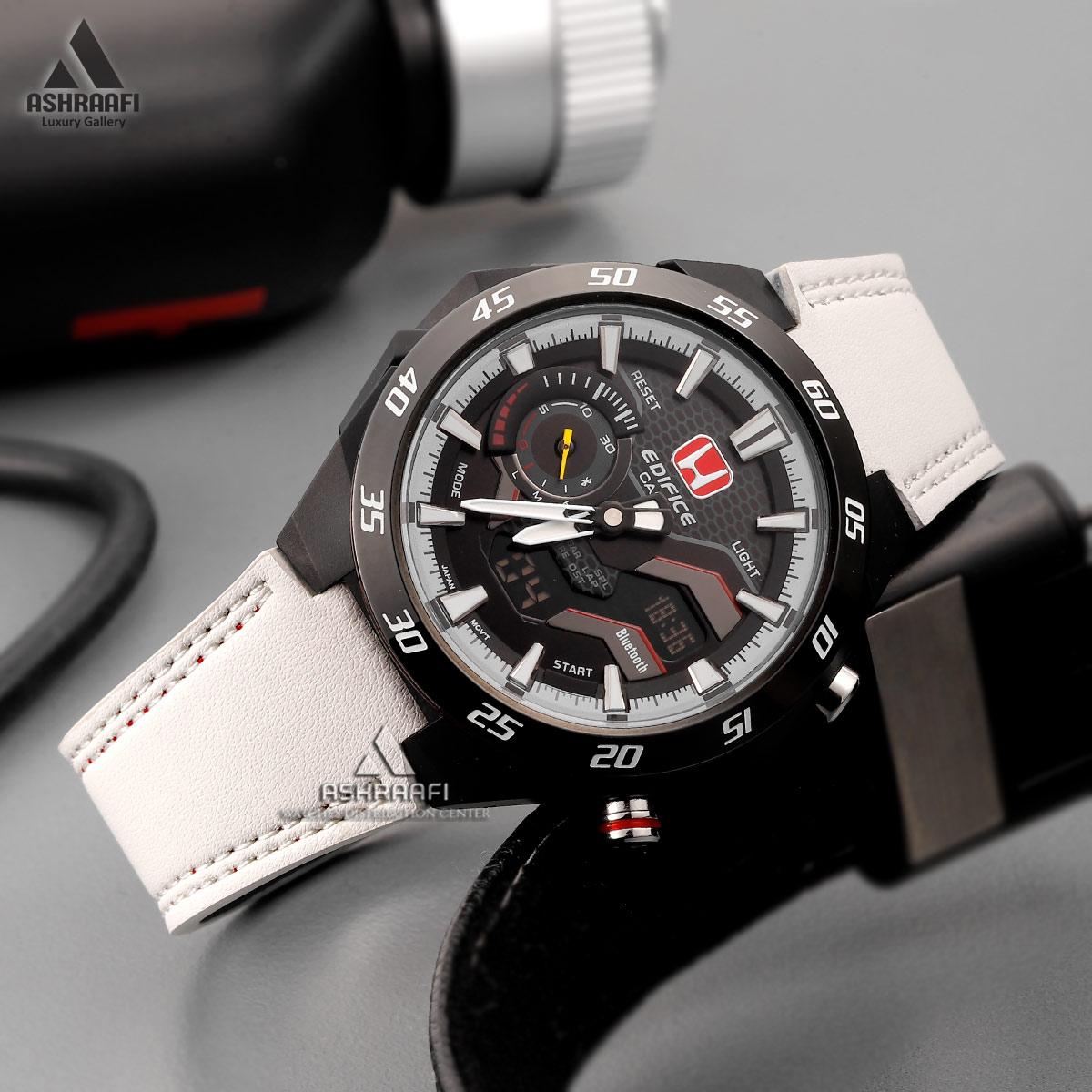 ساعت ادیفایس بند چرمی Casio Edifice ECB-2200-WK