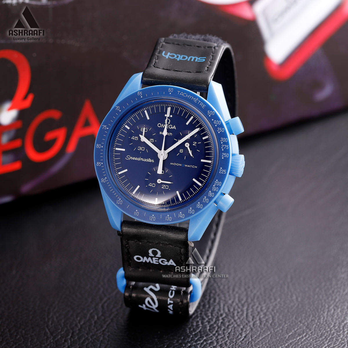 ساعت امگا سواچ آبی Omega x Swatch Speedmaster NEP-M3