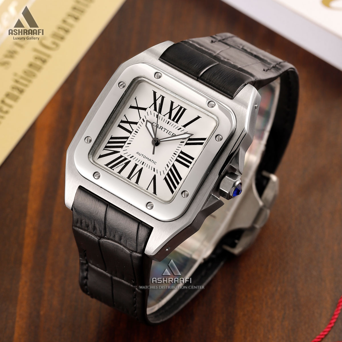 ساعت ست کارتیه سانتوس Cartier Santos 100-SBO - گالری اشرافی