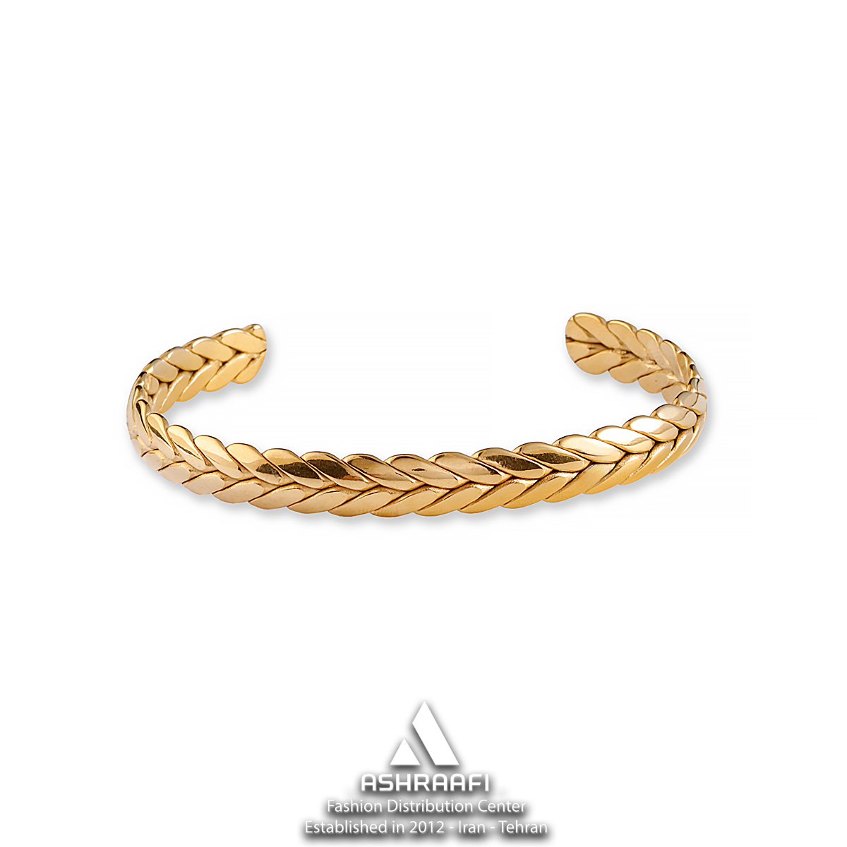 دستبند بنگل طلایی Texture Bracelet G01 - گالری اشرافی