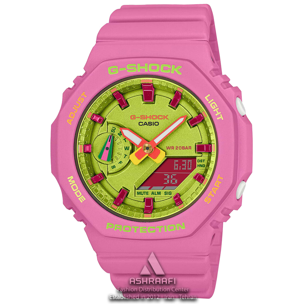ساعت جی شاک صورتی Casio G-Shock GA-2100-PG - گالری اشرافی